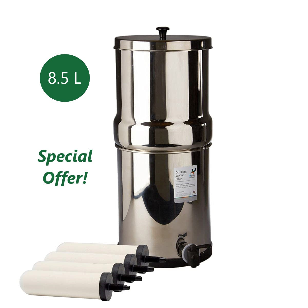 British Berkefeld with 4 Ultra Sterasyl Filters - 8.5 Litre
